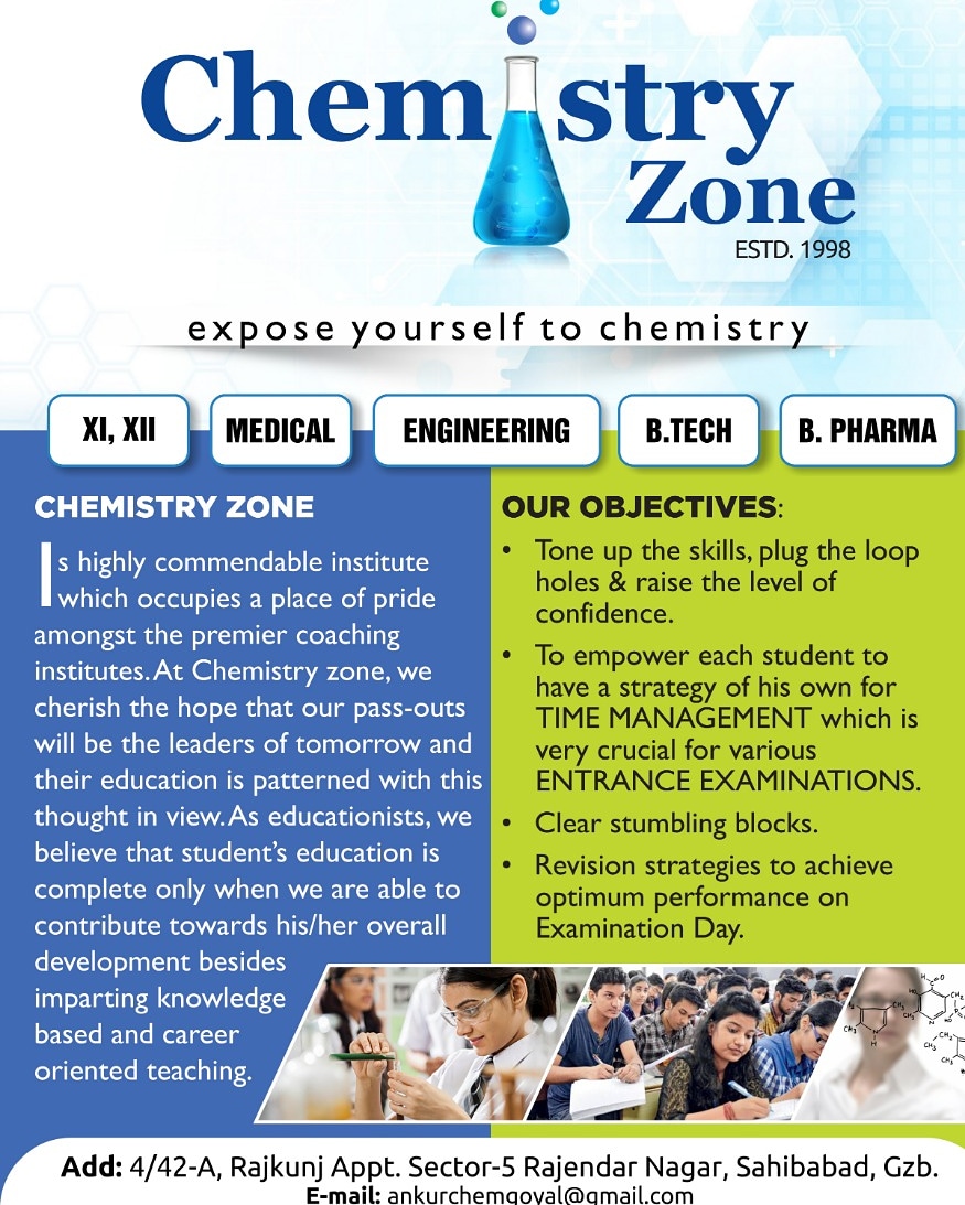 Chemistry Zone, Sector 5, Rajendra Nagar, Ghaziabad, Uttar Pradesh, 201005